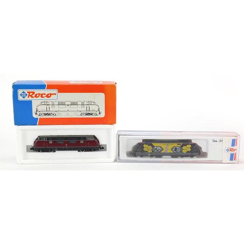 Two Roco N Gauge Model Railway Locomotives With Cases And Boxes Numbers ...