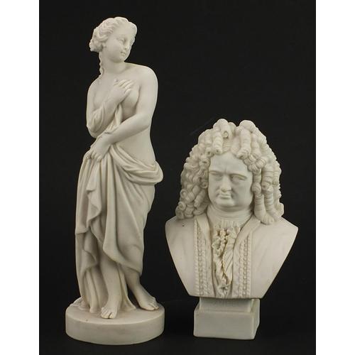 Robinson & Leadbeater Parian Ware Porcelain Bust Of Handel And A Parian ...