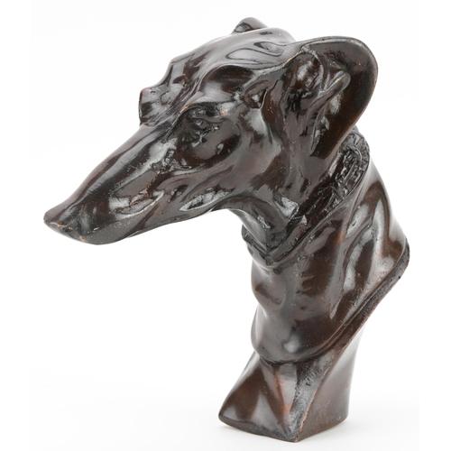 Bronze study of a greyhound bust, 20cm in length (#0462) on Jan 11 ...
