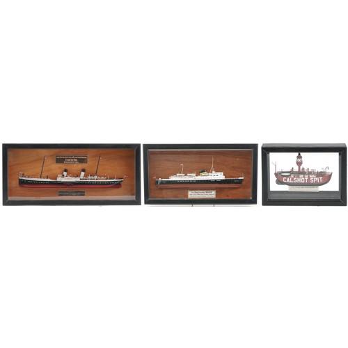 Three Scratch Built Model Ships Including Cross Channel Steam Ship ...