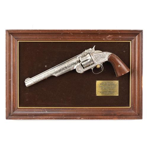 Decorative Wyatt Earp .44 Revolver With Wall Plaque By The Franklin ...