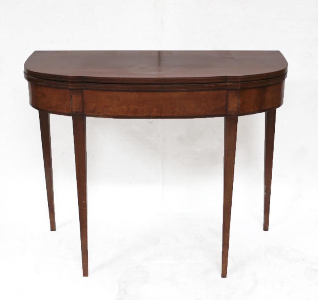For Auction: Mahogany Hepplewhite style folding top gate leg card ...