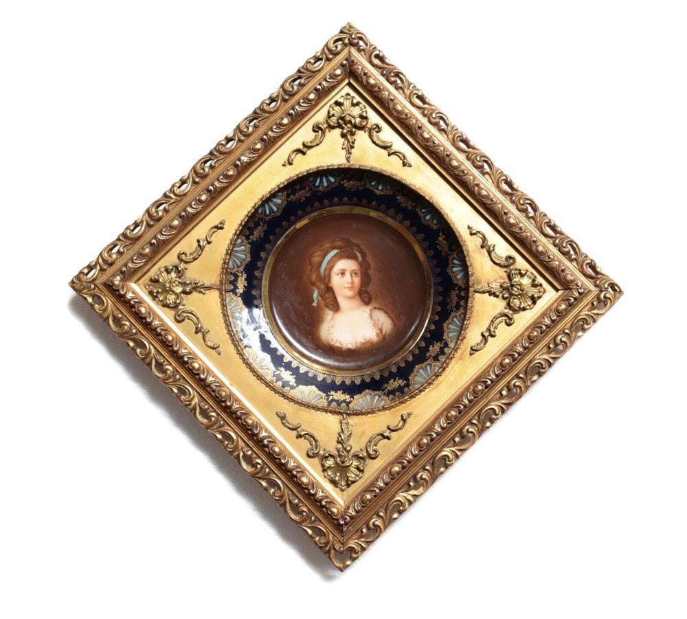 Cabinet Portrait Plate, Young Beauty Blue Ribbons - Jun 14, 2020 ...
