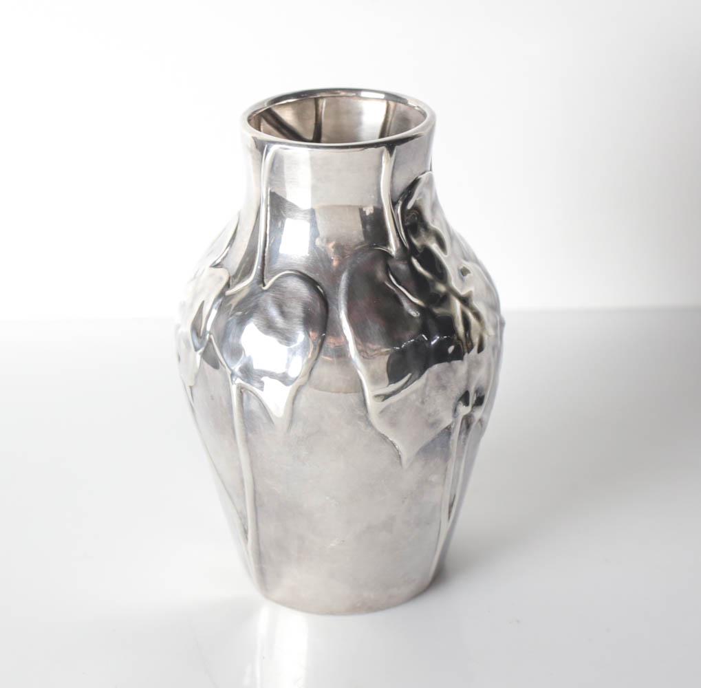 Tiffany & Co Louis Comfort Sterling Silver Vase