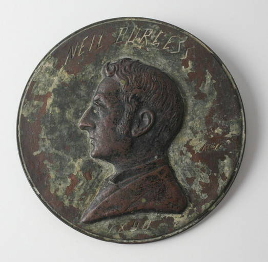 James Edward Kelly American 1855-1933 Bronze Plaque Neil Burgess, Henry ...