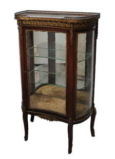 Mahogany Display Cabinet With Glass Doors