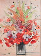 VADA SMITH FLORAL OIL ON CANVAS PAINTING - May 09, 2020 | Lewis & Maese ...