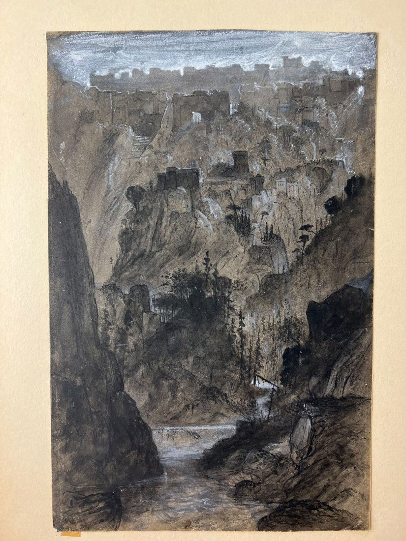 Joseph Merrin (1850 1938) Watercolor And Ink Painting