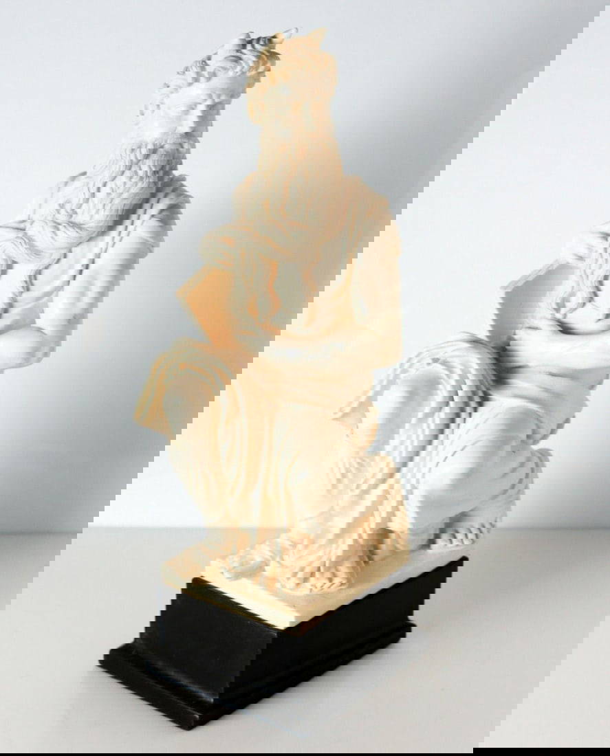 Gino Ruggieri Alabaster And Resin Moses With Horns Auction