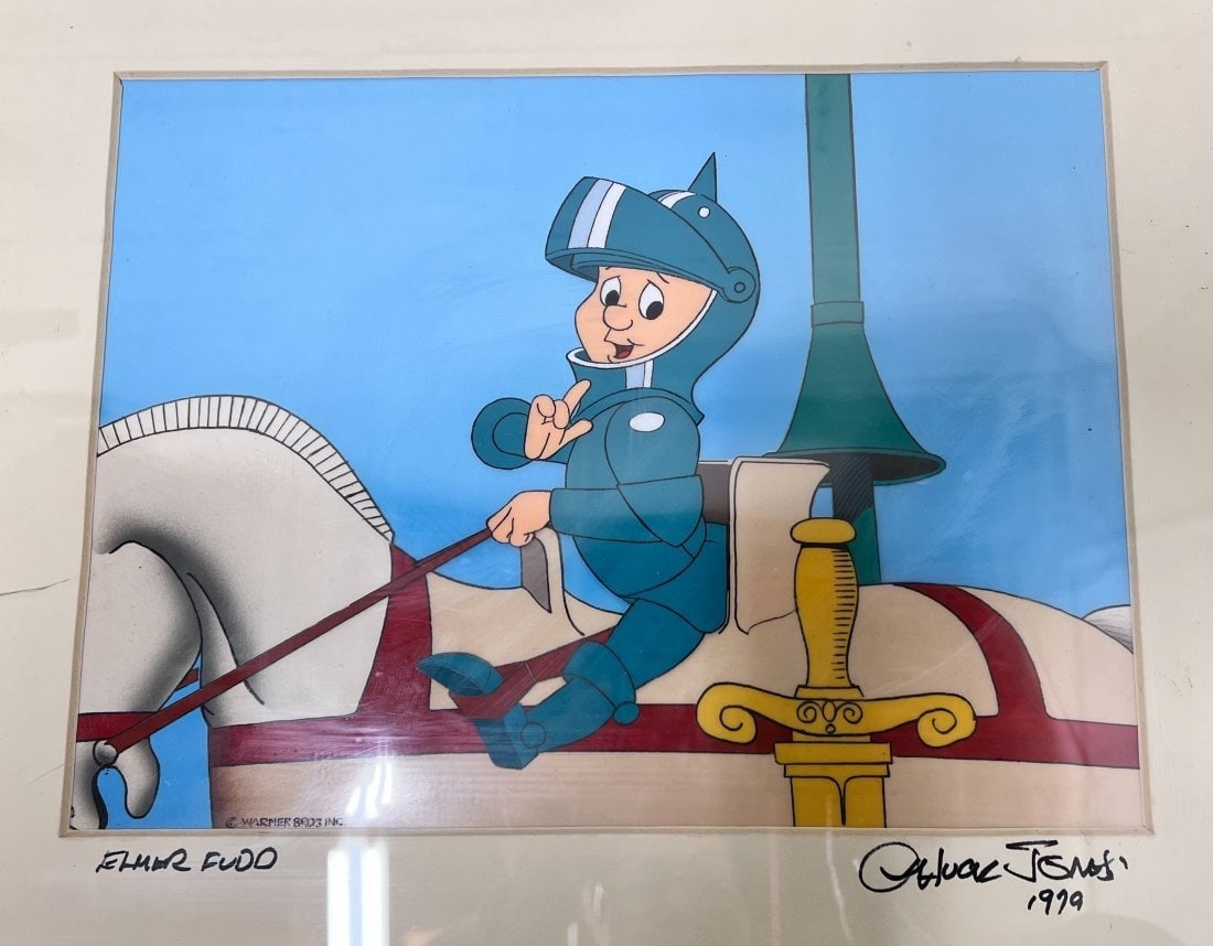 Chuck Jones (1912-2002) Signed Animation Cel Elmer Fudd In King Arthur ...