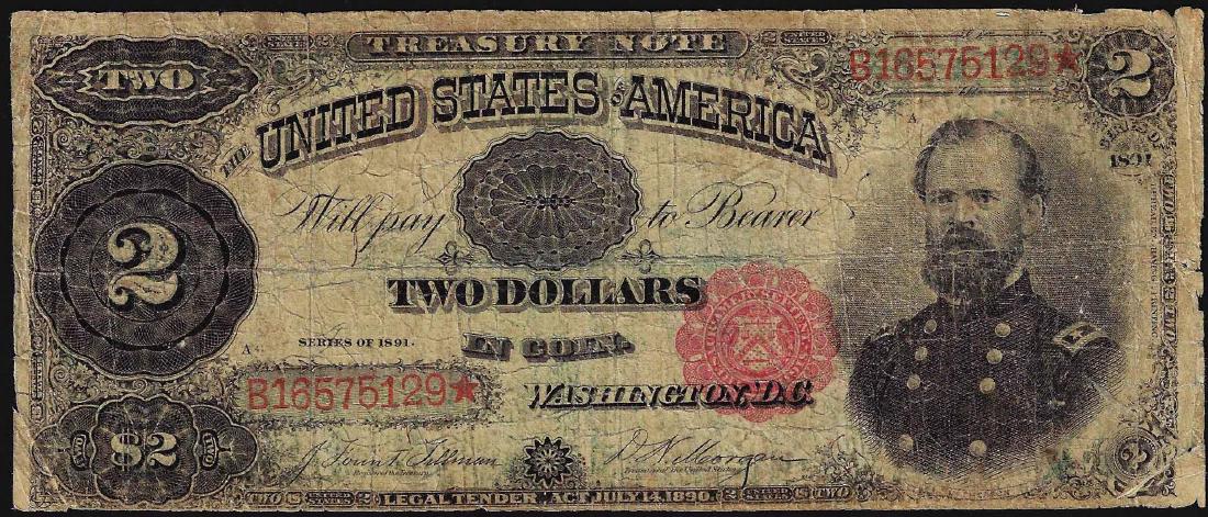 1890 $2 Treasury Note