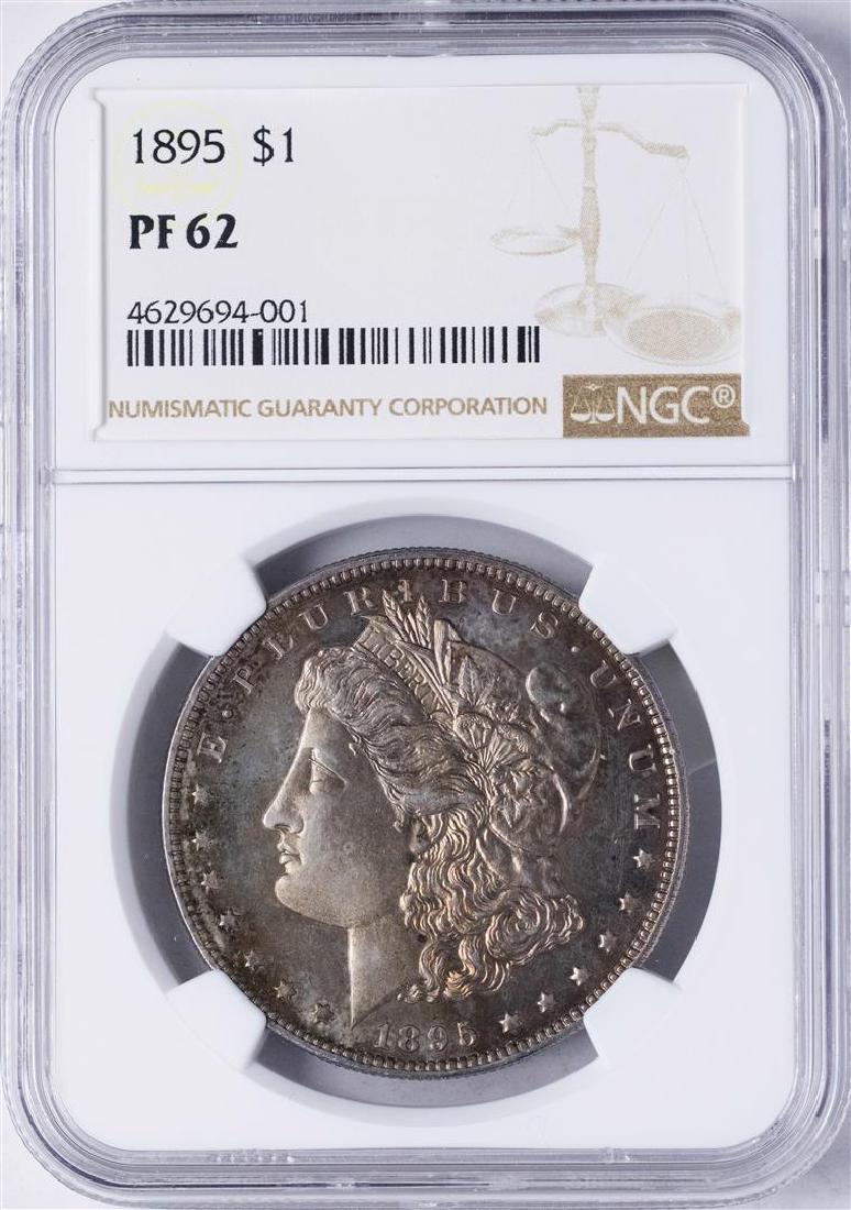 1895 $1 Morgan Silver Dollar Proof Coin NGC PR62