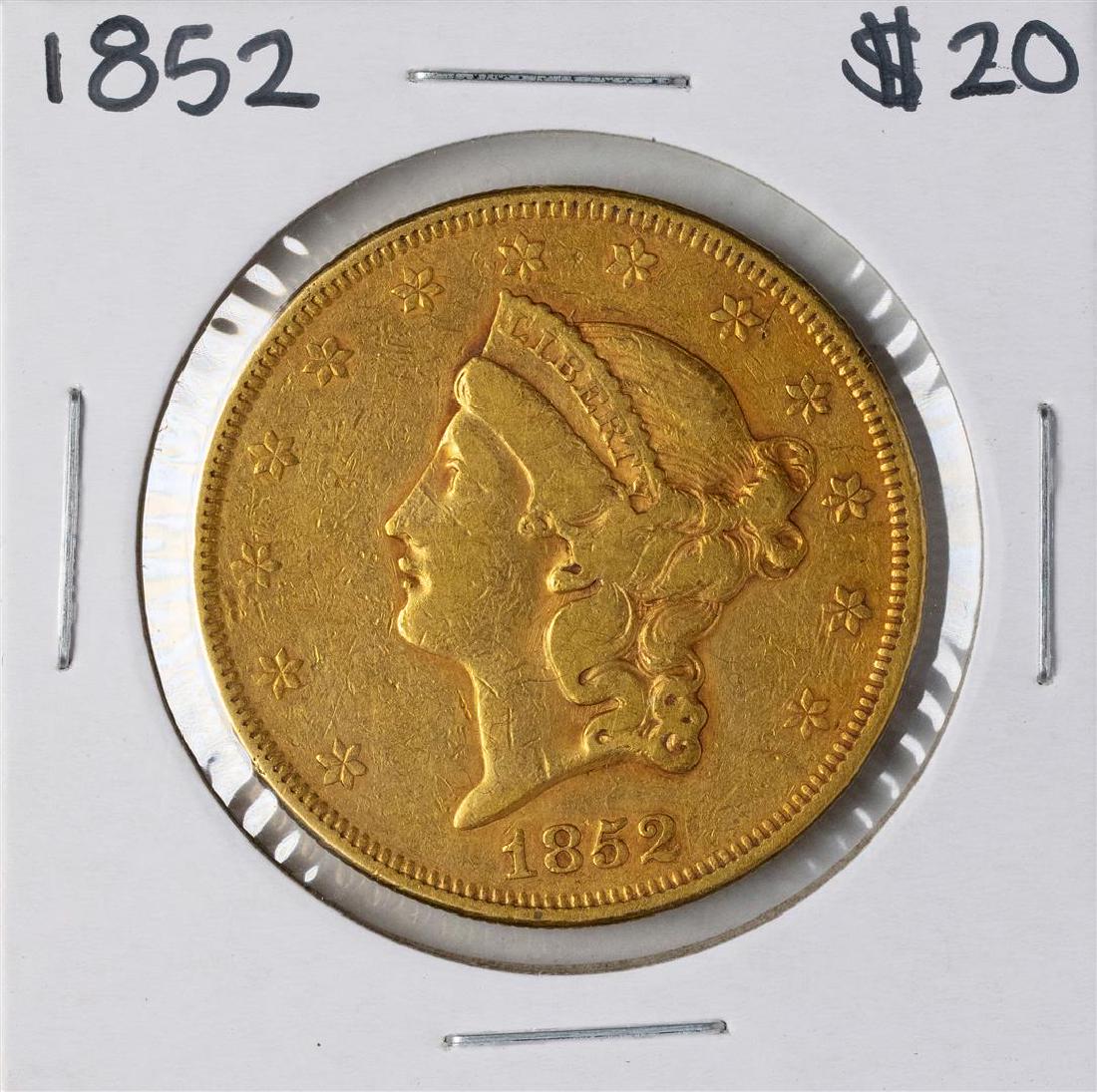 1852 $20 Liberty Head Double Eagle Gold Coin