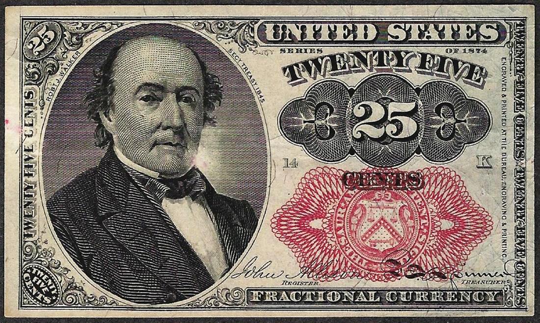 1874 Fifth Issue 25 Cent Fractional Currency Note