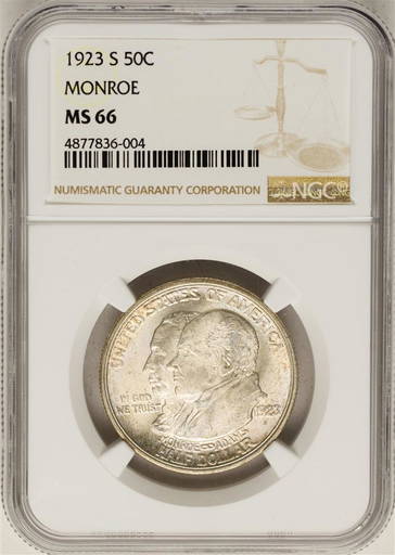 1923 Monroe Centennial Commemorative Half Dollar Coin