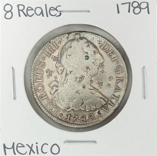 1789 Mo Mexico 8 Reales Silver Coin w/ Chop Marks - May 17, 2020 | BK Auctions in CA