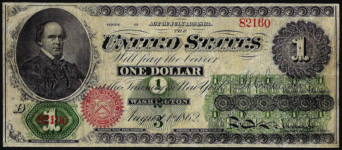 1862 $1 Legal Tender Note