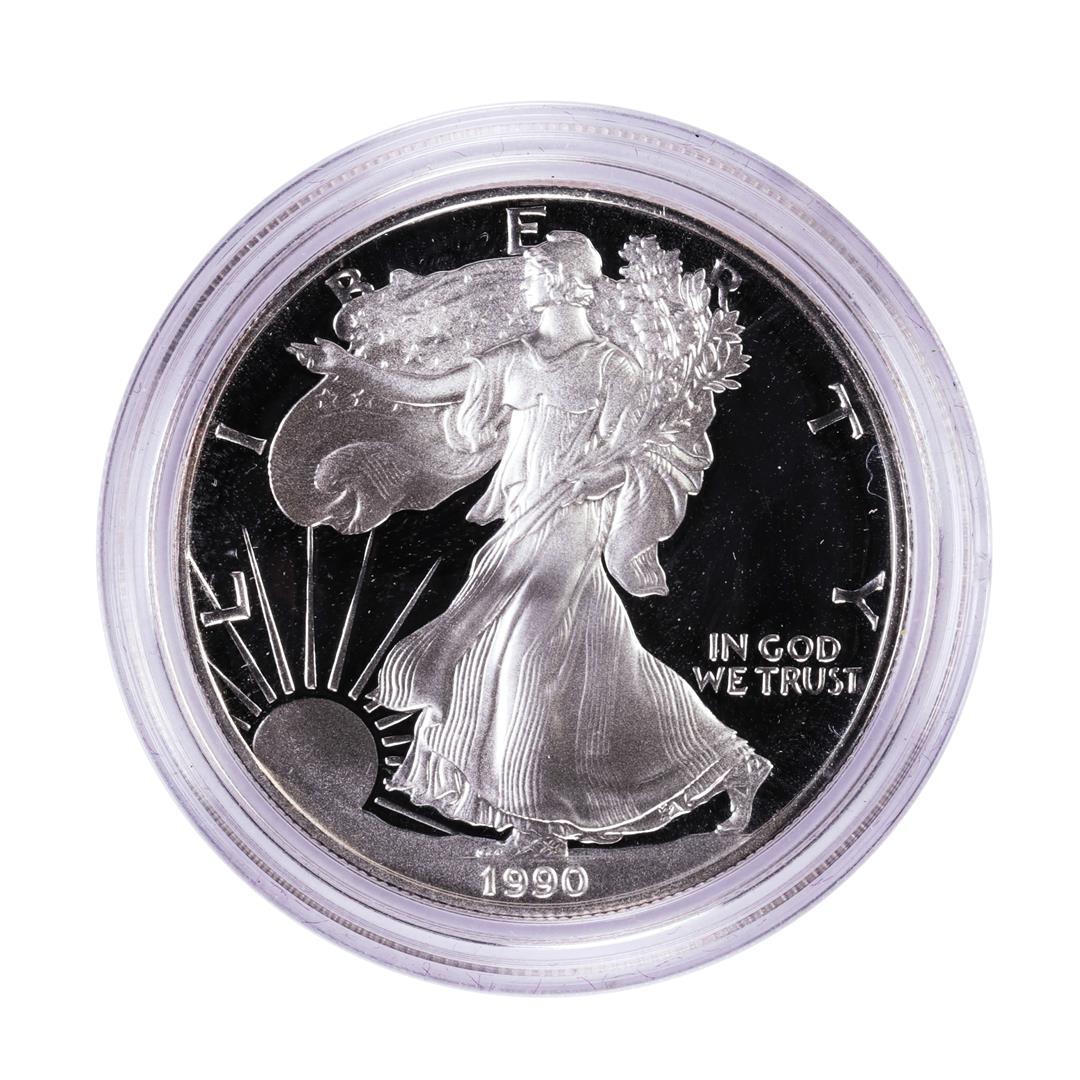 1990 S $1 Proof American Silver Eagle Coin