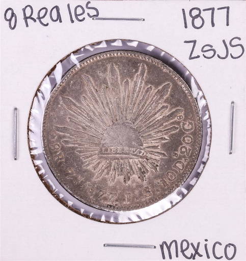 1877 Zs JS Mexico 8 Reales Silver Coin (#0283) on Jul 26, 2022 | BK Auctions in CA