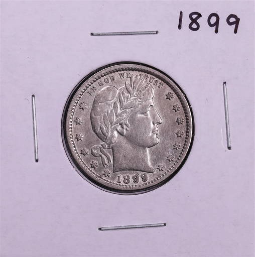 1899 Barber Quarter Coin (#0051) on Sep 11, 2022 | BK Auctions in CA
