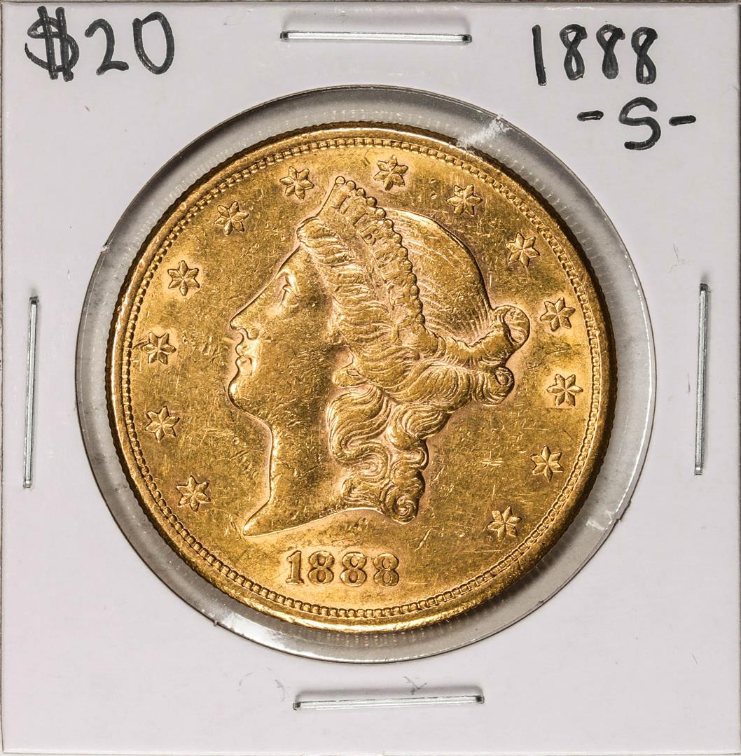 1888-S $20 Liberty Head Double Eagle Gold Coin - Oct 05, 2022 | BK ...