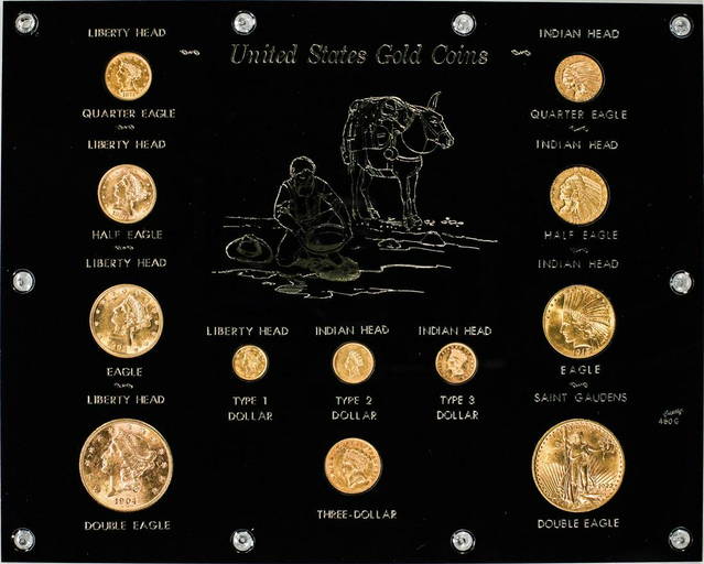 United States Gold (12) Coin Type Set in Capitol Plastic Holder - Nov ...