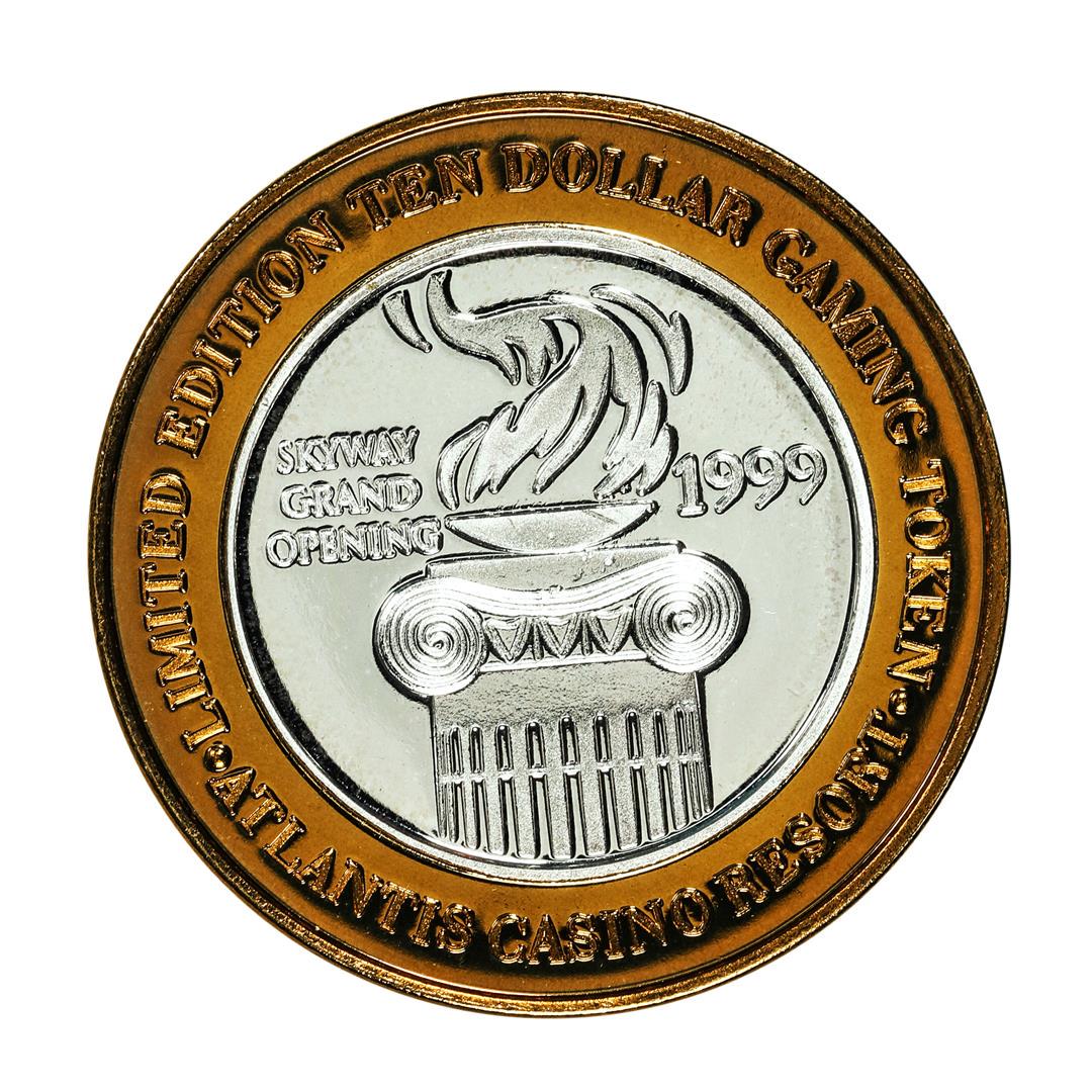 .999 Fine Silver Atlantis Casino & Resort Reno, Nv $10 Limited Edition ...
