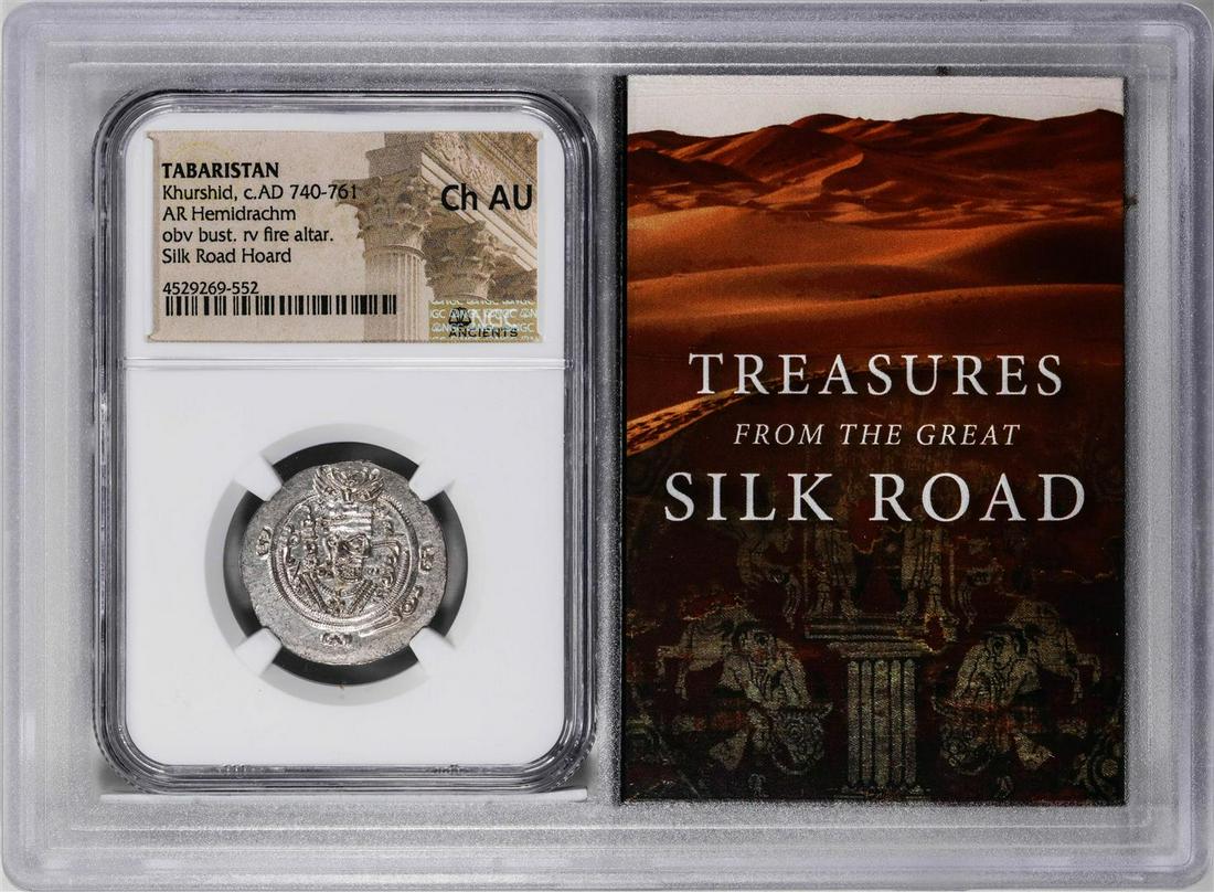 Tabaristan Khurshid, 740 761 C.ad Ar Hemidrachm Ancient Coin Ngc Ch Au ...