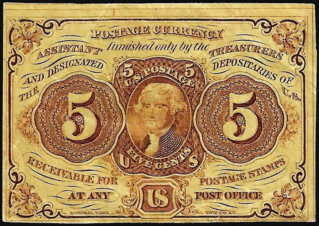 July 17, 1862 First Issue Five Cents Fractional Currency Note