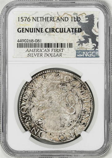 1576 Netherland Dutch Lion Daalder Silver Coin Ngc Genuine Circulated