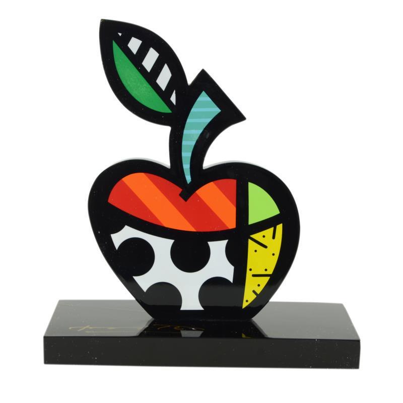 Romero Britto "big Apple Ii" Hand Signed Limited Edition Sculpture