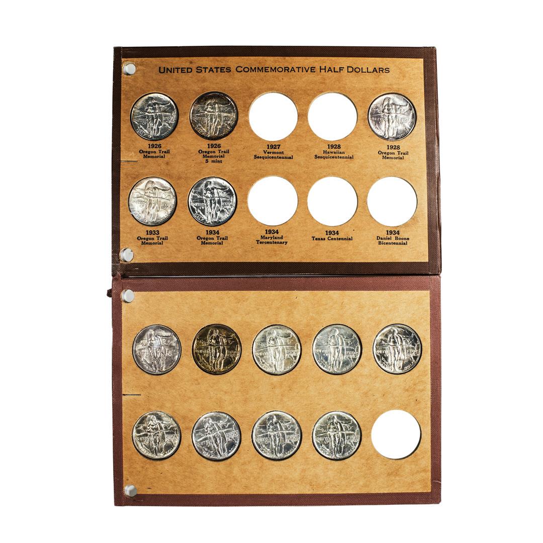 Complete (14)pc Set of 1926-1939 Oregon Trail Commemorative Half Dollar ...