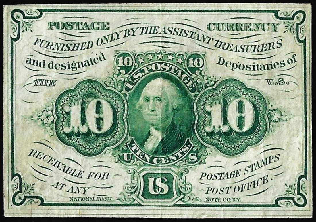 July 17, 1862 First Issue Ten Cents Fractional Currency Note