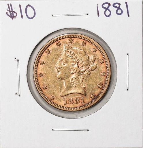 1881 $10 Liberty Head Eagle Gold Coin