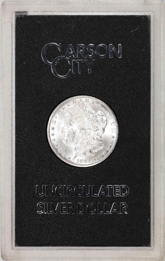 1884-cc $1 Morgan Silver Dollar Coin Gsa Hoard Uncirculated Auction