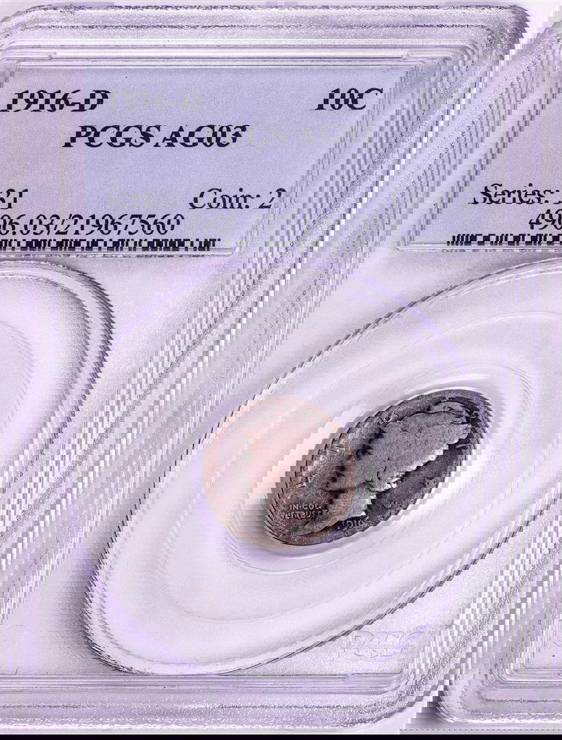 1916-d Mercury Dime Coin Pcgs Ag03 Auction