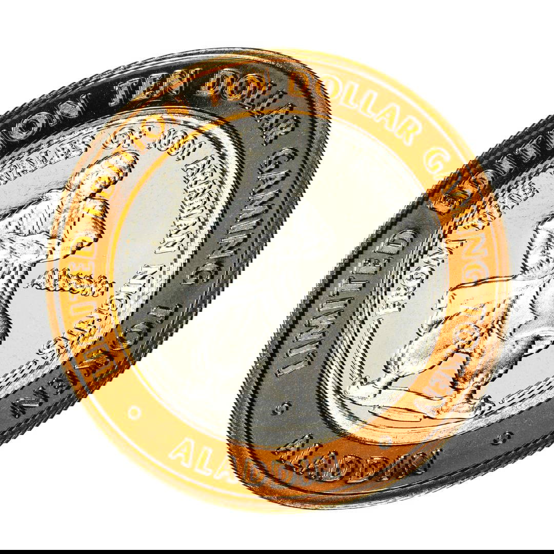 .999 Silver Aladdin Resort Casino Las Vegas, Nv $10 Limited Edition ...