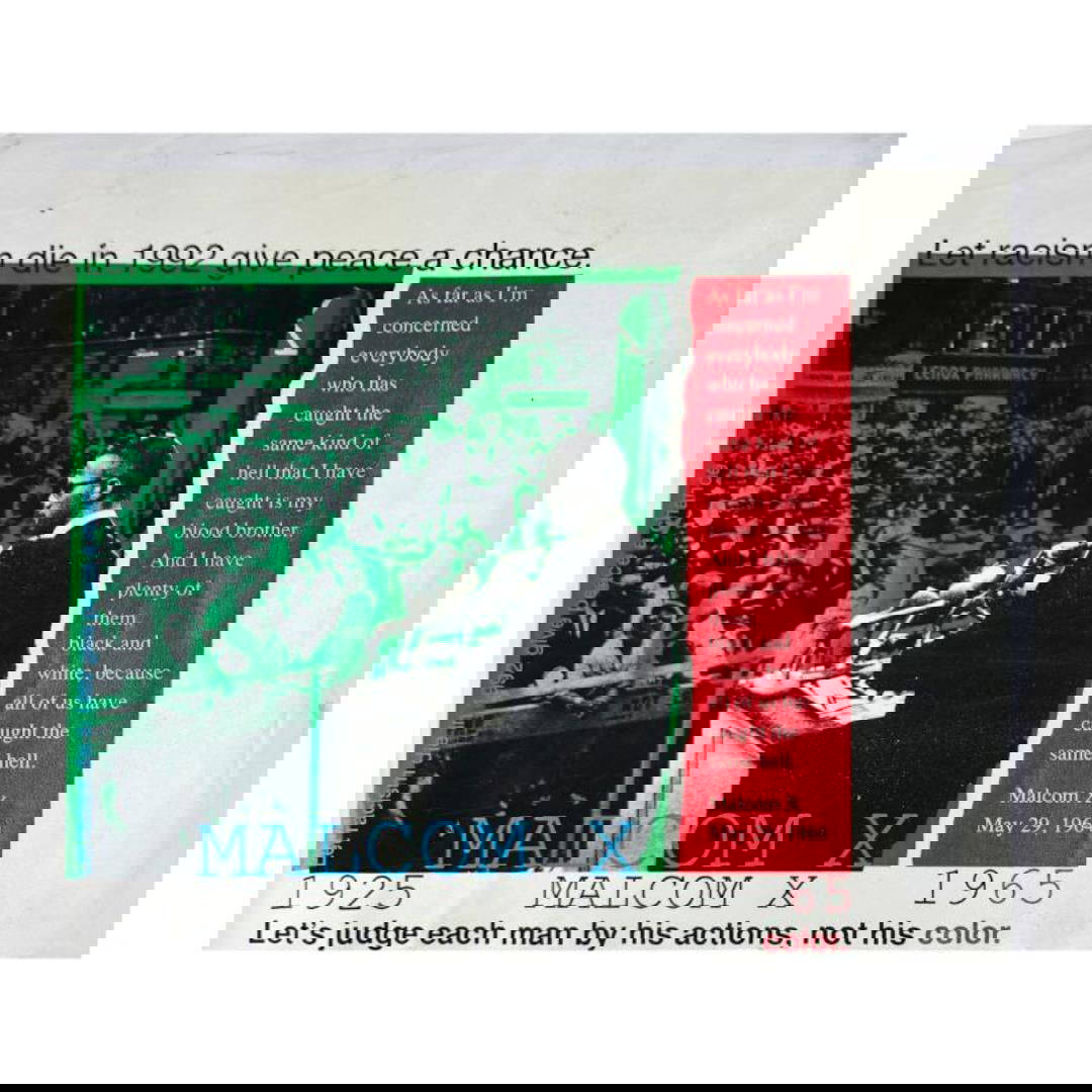 Steve Kaufman (1960-2010) "malcolm X (state 3)" Original Mixed Media On ...