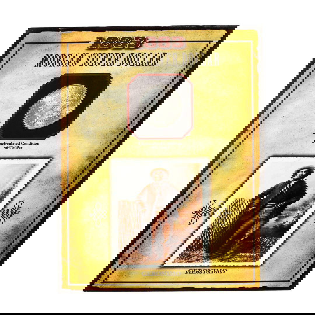 1883-o $1 Morgan Silver Dollar Coin Geronimo Legends Of The Wild West ...