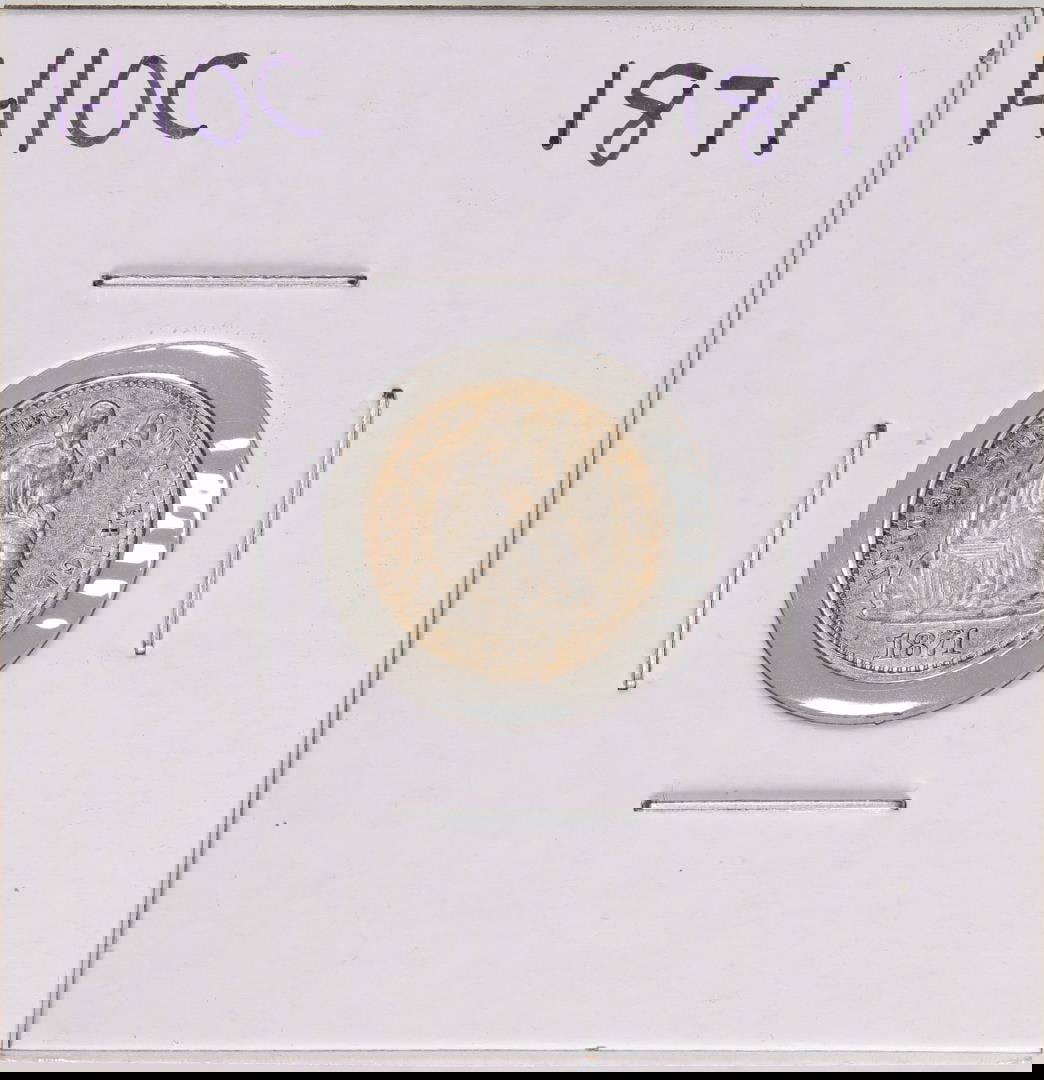 1871 Seated Liberty Half Dime Coin Auction