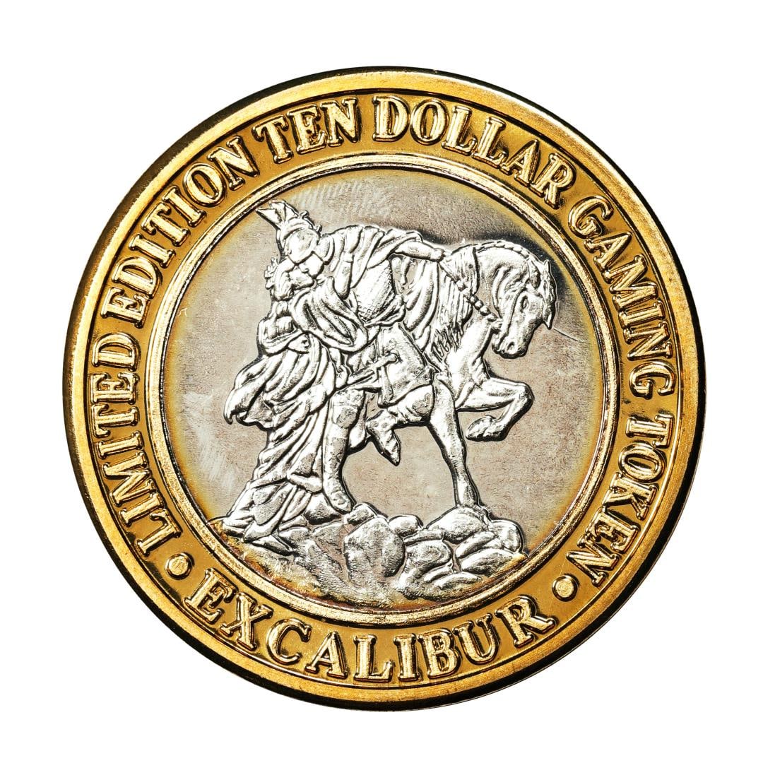 .999 Silver Excalibur Las Vegas Nevada $10 Casino Limited Edition ...