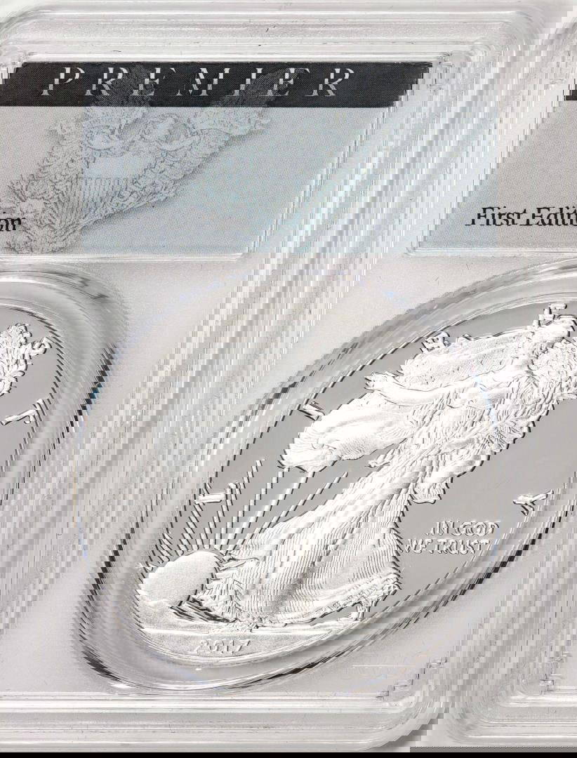 2017-s $1 Proof American Silver Eagle Coin Pcgs Pr70dcam Congratulations Set Premier Auction