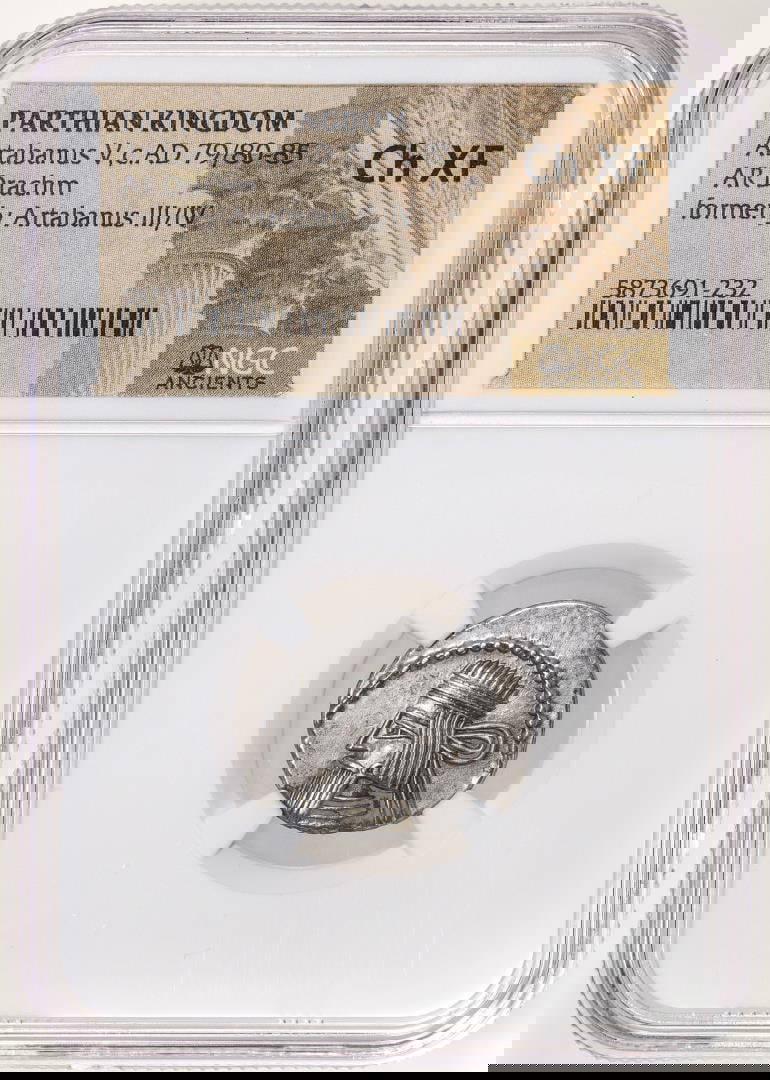 Parthian Kingdom 79/80-85 C.ad Artabanus Ar Drachm Ancient Coin Ngc Ch ...