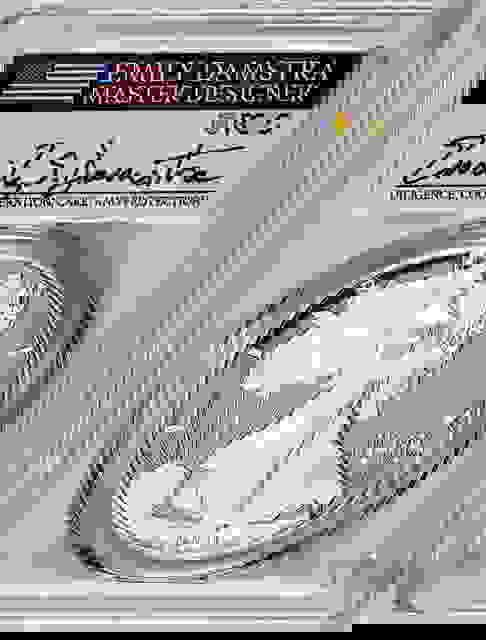 2021-s Type 2 $1 American Silver Eagle Coin Pcgs Pr70dcam Emily Damstra ...