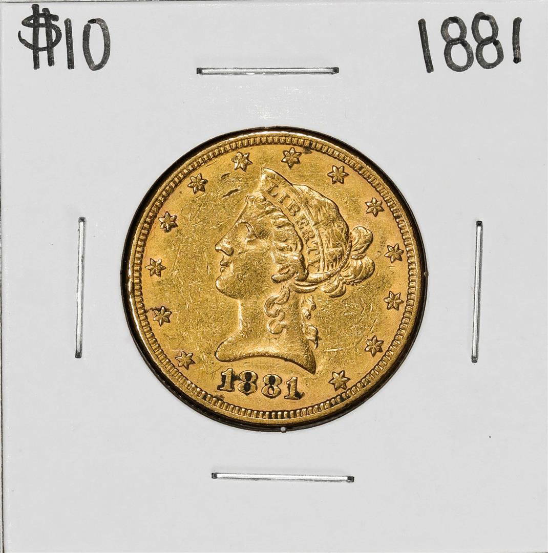 1881 $10 Liberty Head Eagle Gold Coin Auction