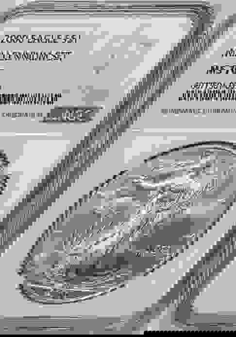 2000 Millennium Set $1 American Silver Eagle Coin Ngc Ms70 Auction