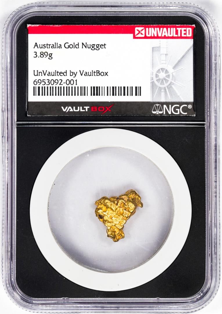 3.89 Gram Australia Gold Nugget Ngc Vaultbox Unvaulted Auction