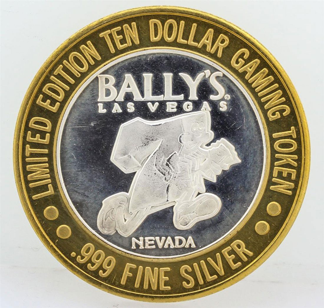 Bally's Las Vegas $10 Casino Gaming Token .999 Fine