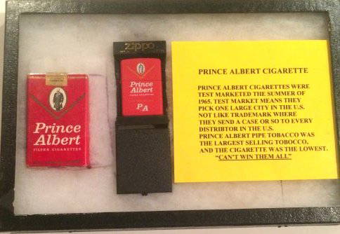 Rare 1965 Prince Albert Cigarettes & Zippo Lighter