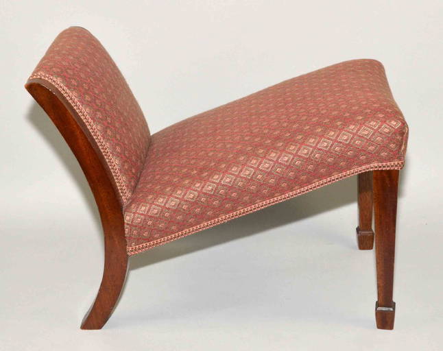 Slanted Foot Stool 17''h X 12''w X 18''l; Upholstered